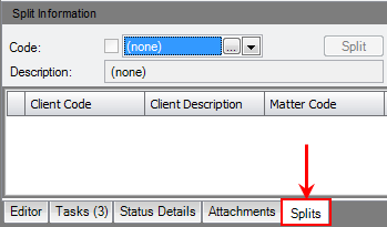 Split Code/Split Time Entry – Juris Suite