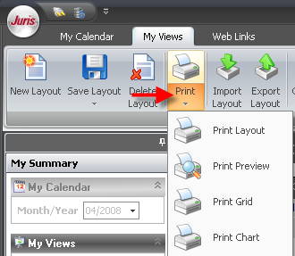Printing a Layout – Juris Suite