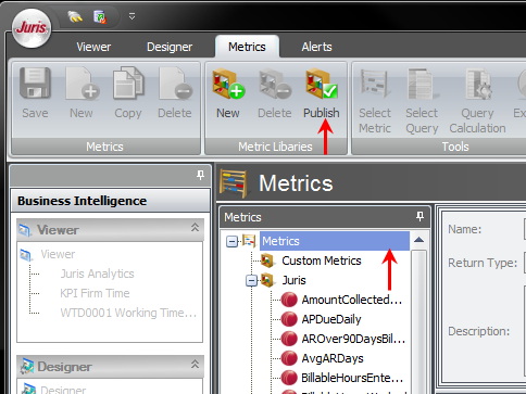 Publishing a Metric – Juris Suite
